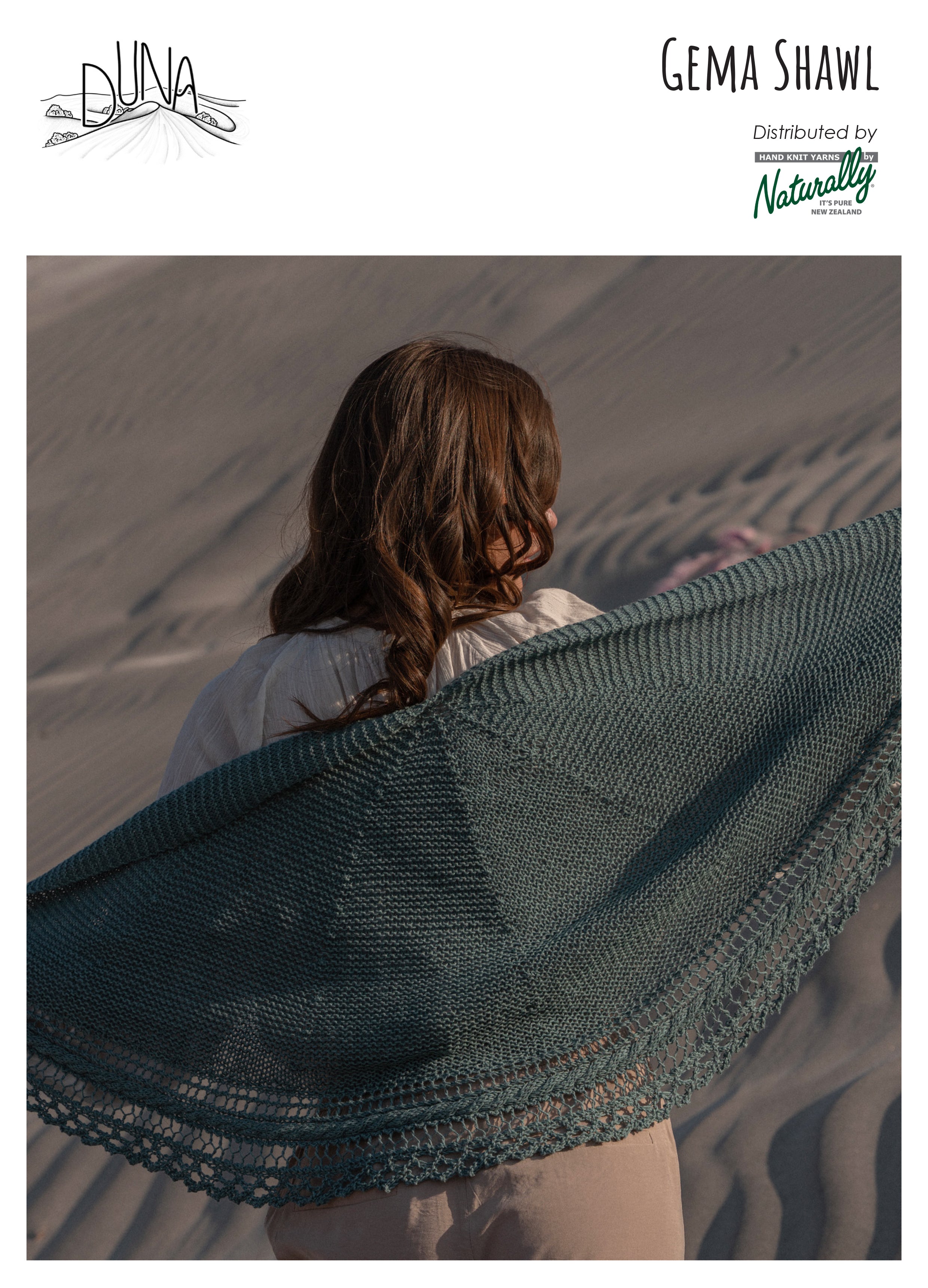 Pattern - Accessories - Knit 4ply - Duna Gema Shawl – Yarns On Shannon ...